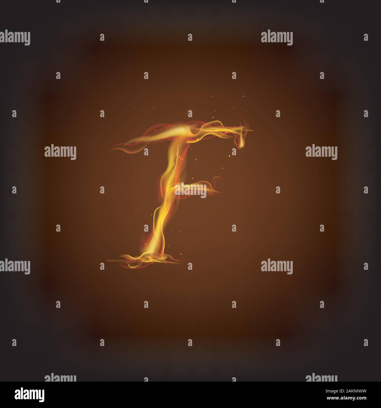 Letter of fire. vector Stock Vector Image & Art - Alamy