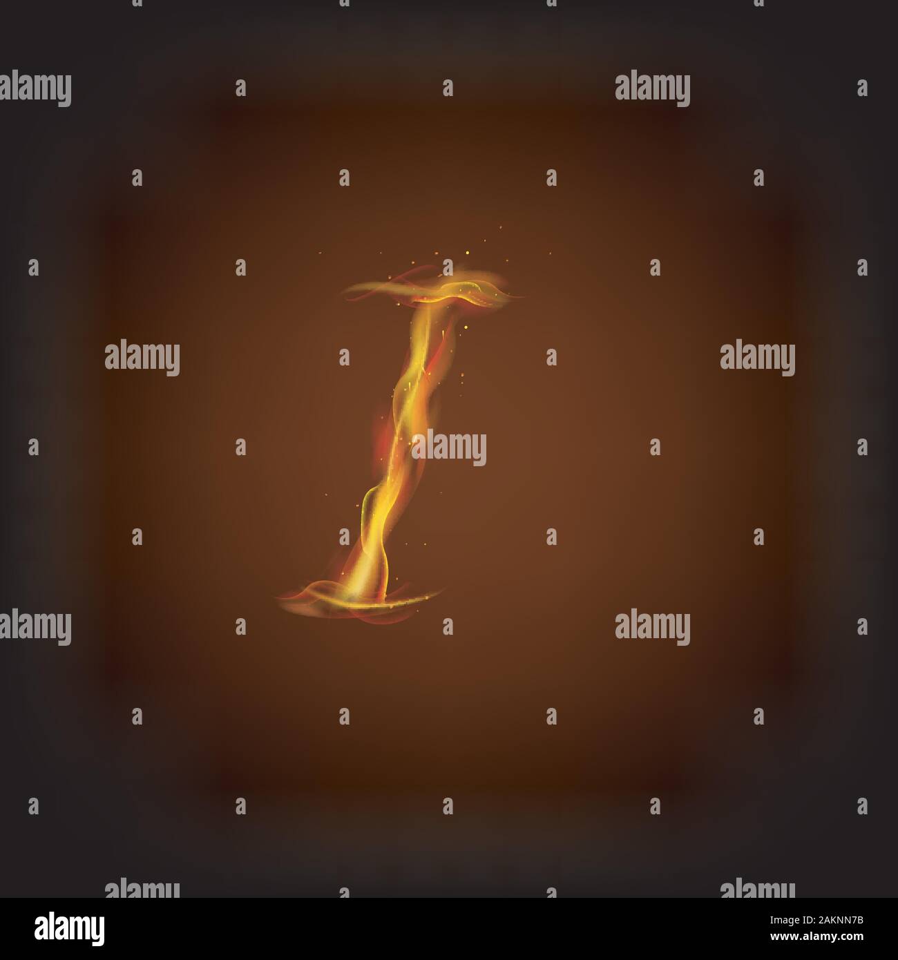 Letter of fire Stock Vector Image & Art - Alamy