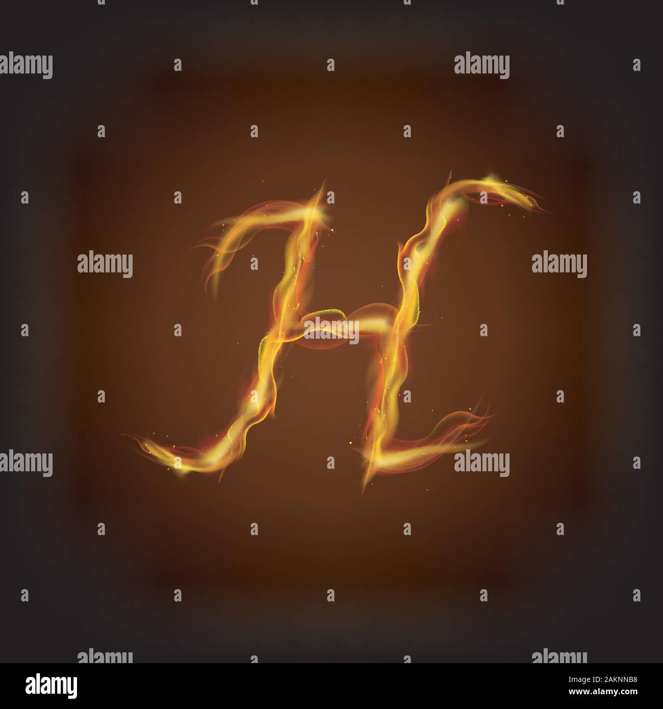 Letter of fire. Vector Stock Vector Image & Art - Alamy