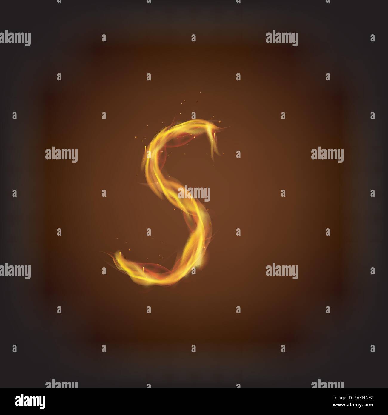 Letter of fire. Vector Stock Vector Image & Art - Alamy