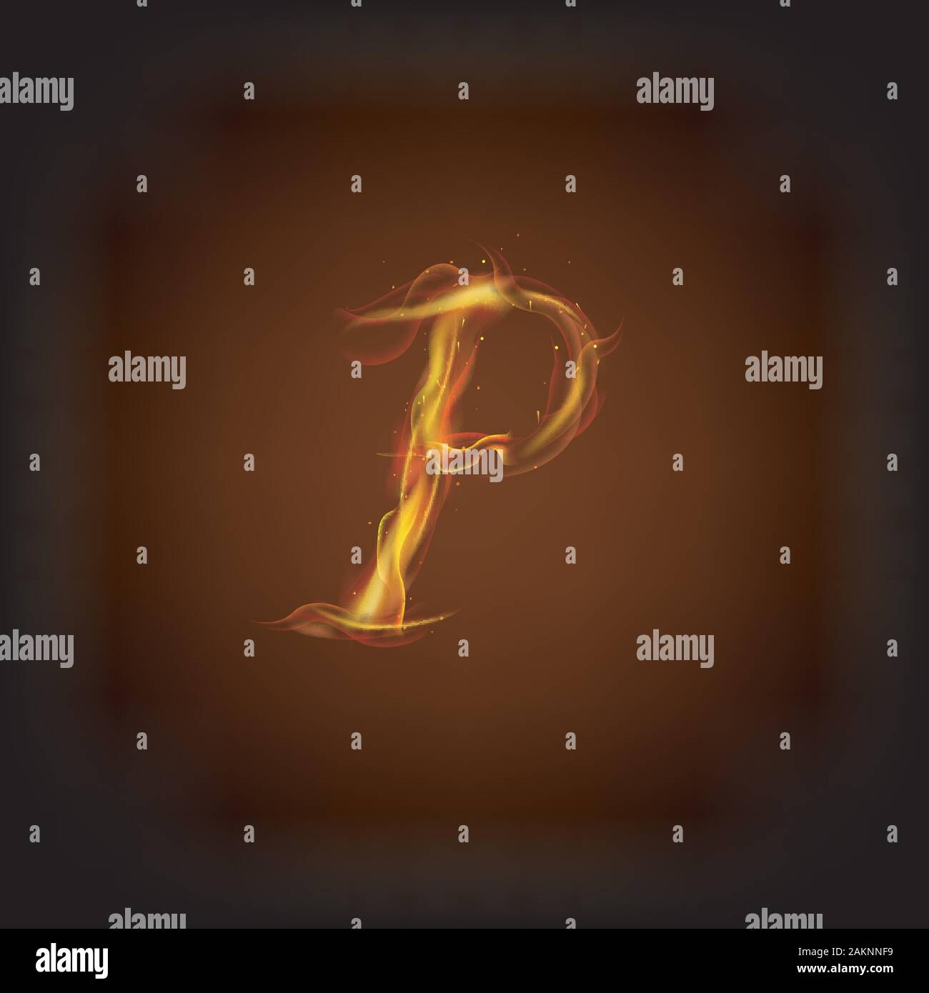 Letter of fire Stock Vector Image & Art - Alamy