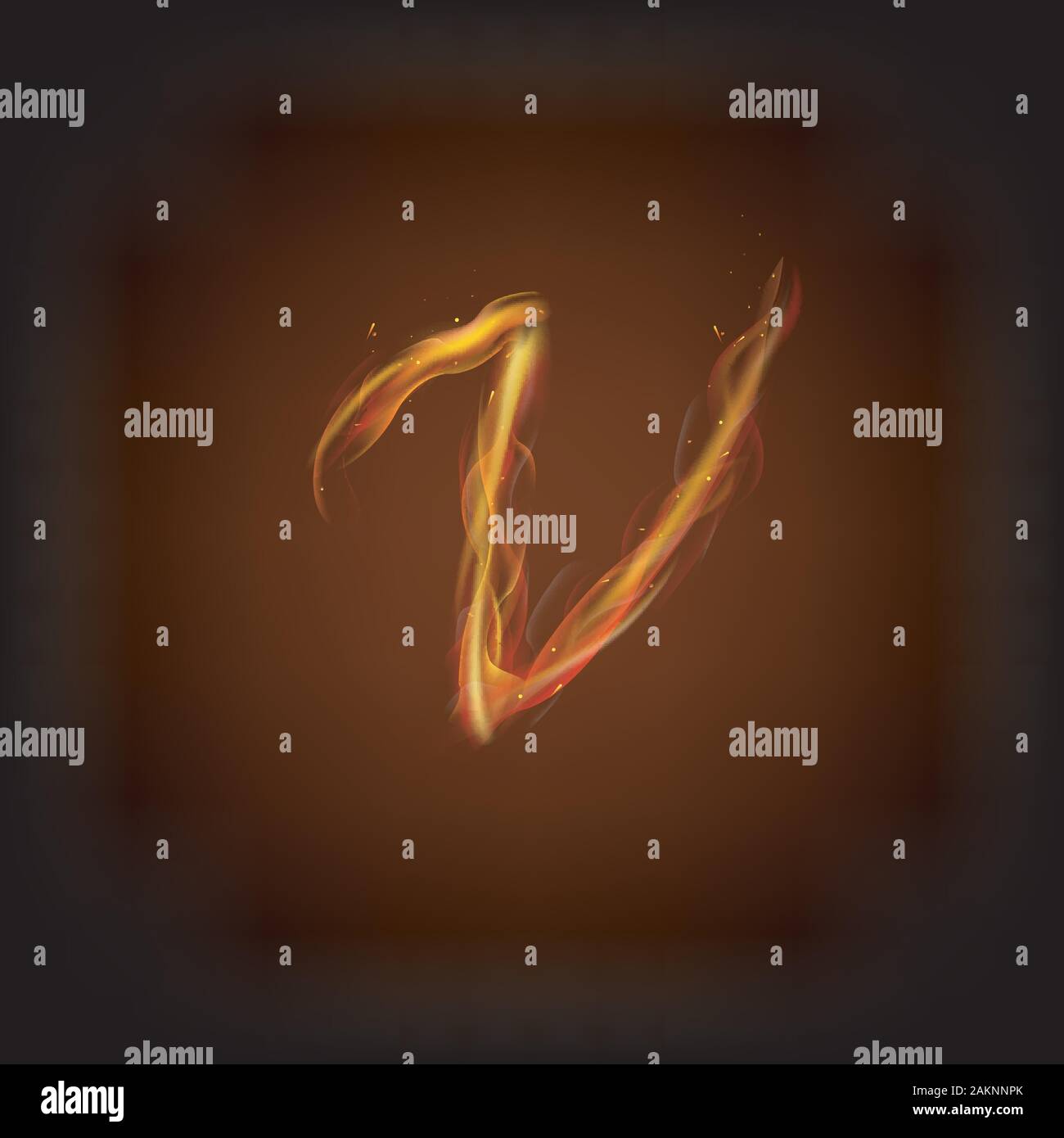 Letter of fire. Vector Stock Vector Image & Art - Alamy