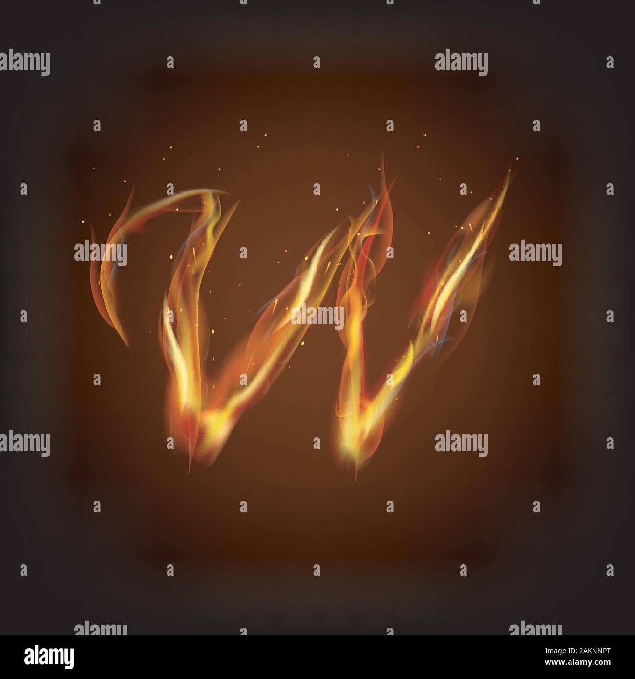 Letter of fire Stock Vector Image & Art - Alamy