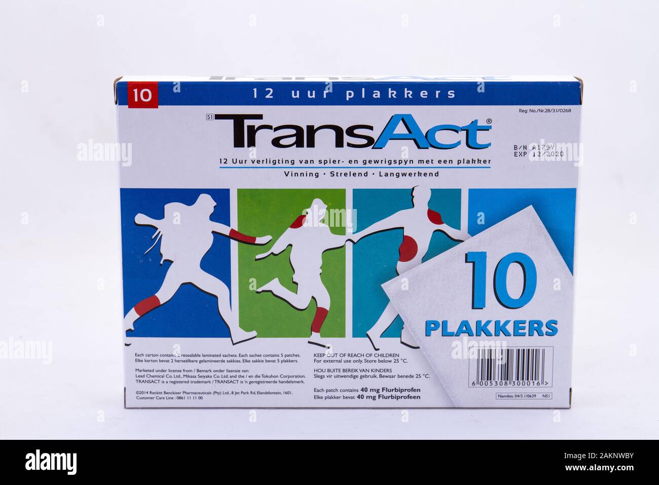 Alberton, South Africa - a packet of TransAct muscle pain relief ...