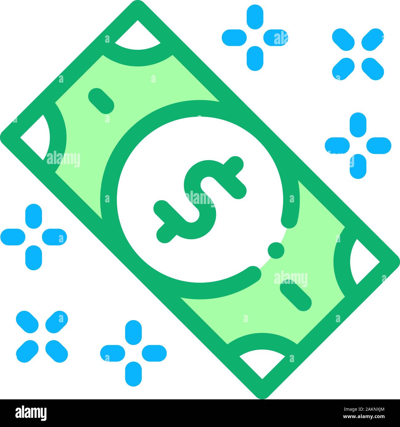 Money Banknote Icon Vector Outline Illustration Stock Vector Image ...