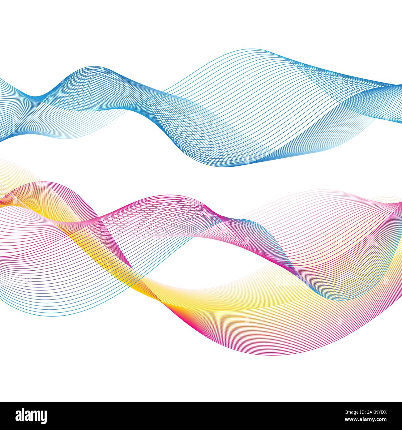 Beautiful vector multicolored waves of different lines Stock Vector ...