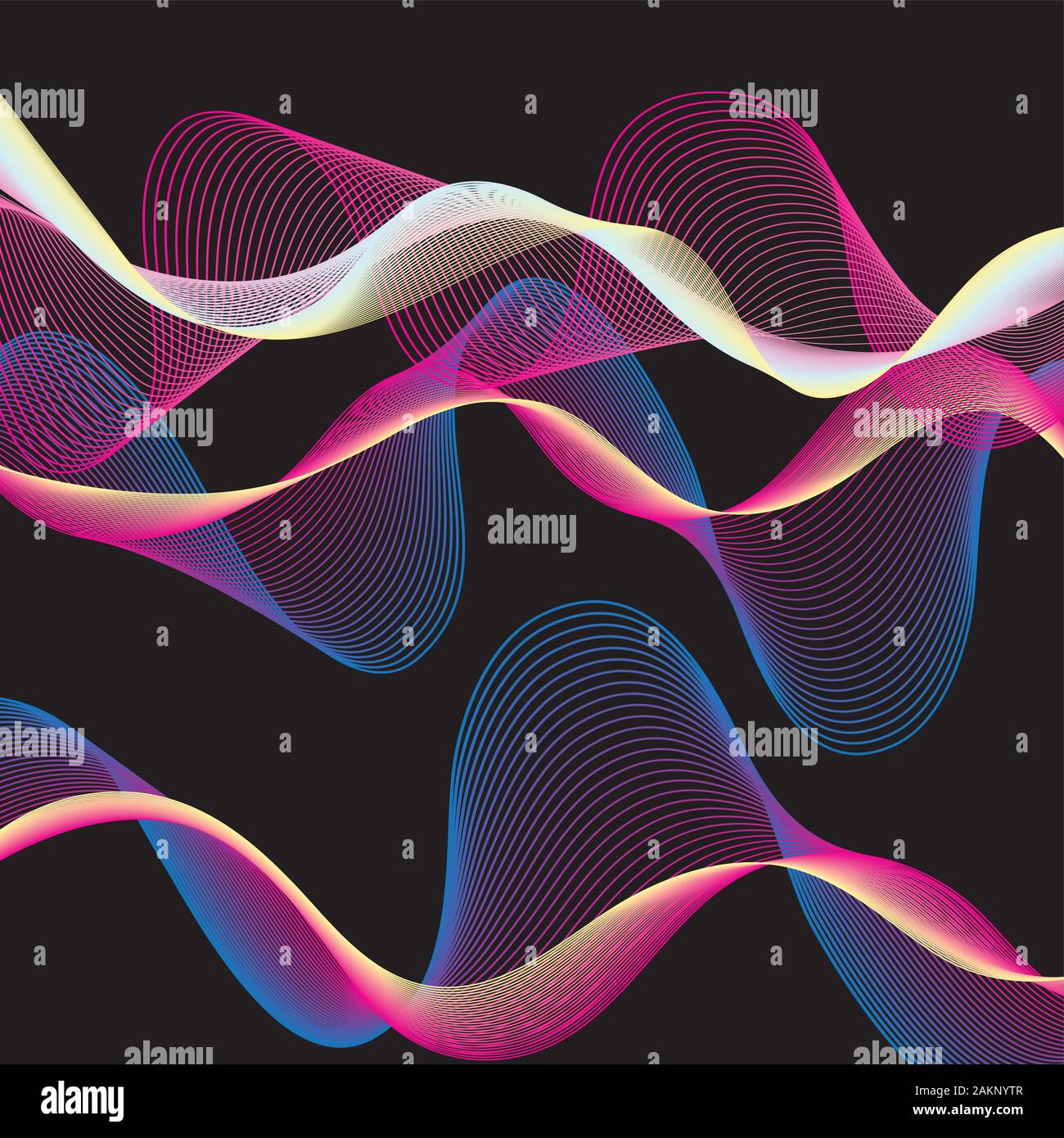Beautiful vector multicolored waves of different lines Stock Vector ...
