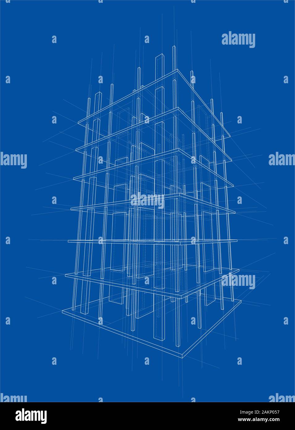 Drawing or sketch of a house under construction. Construction site ...