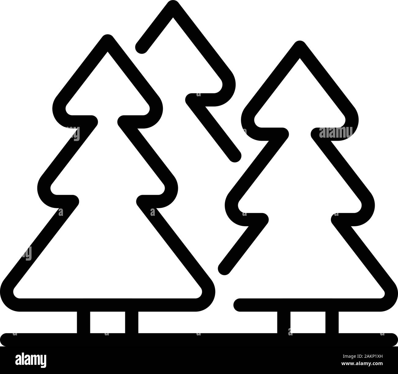 Fir tree forest icon, outline style Stock Vector Image & Art - Alamy