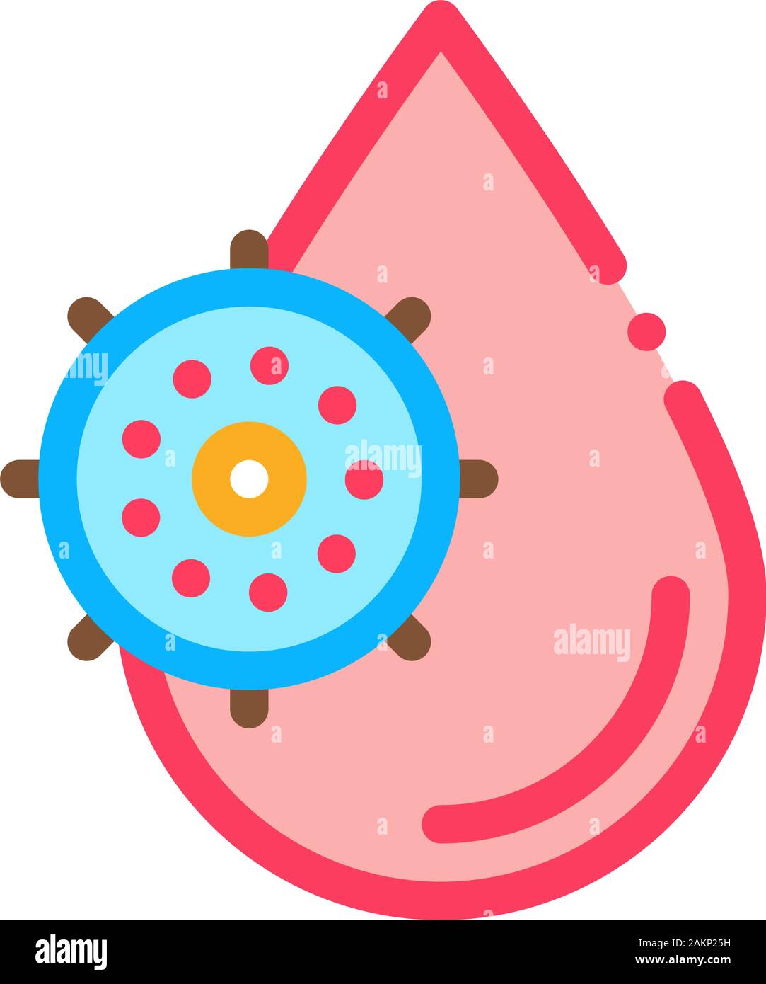 Water Drop Virus Icon Vector Outline Illustration Stock Vector Image ...