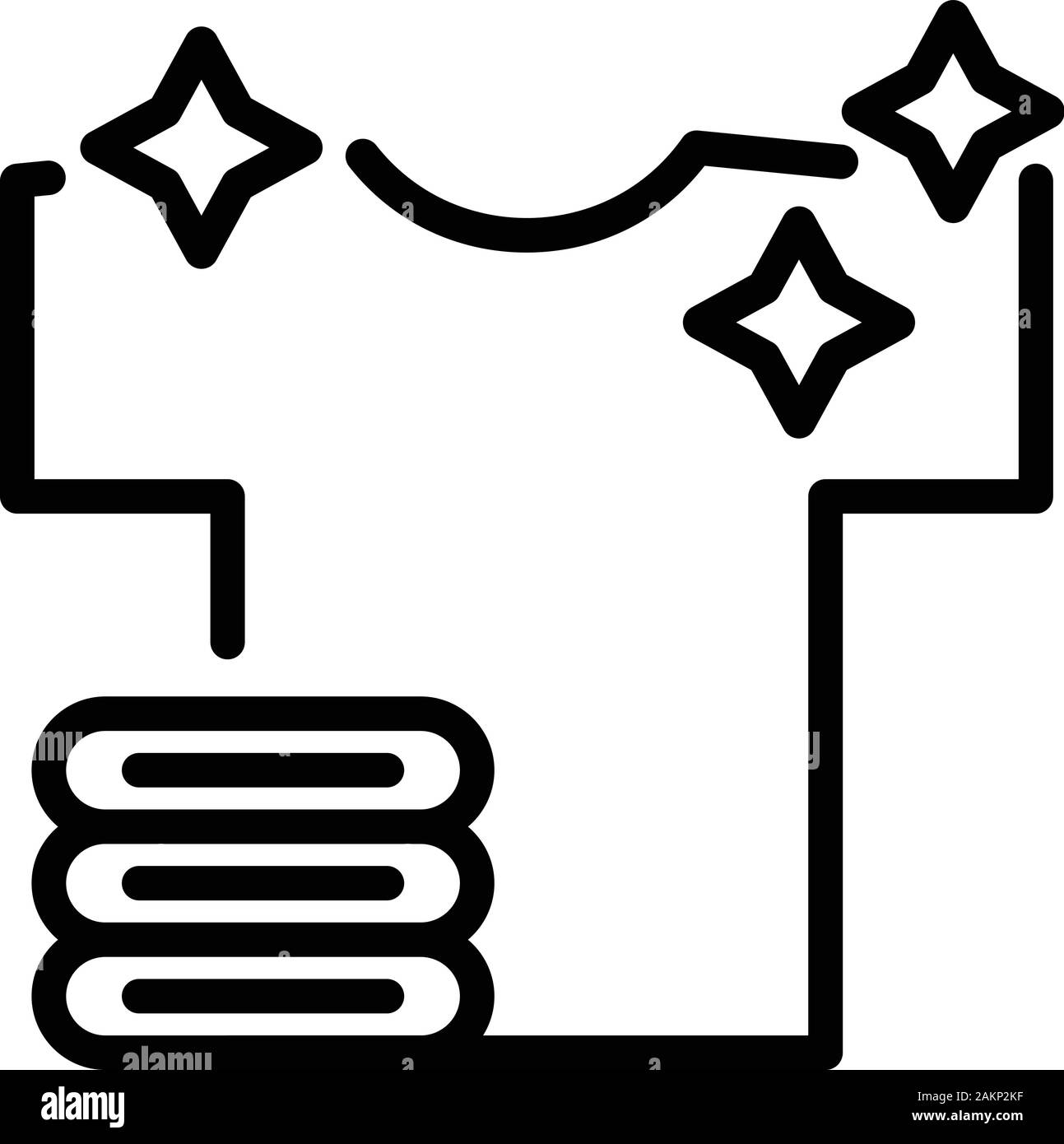 Clean clothes stack icon, outline style Stock Vector Image & Art - Alamy