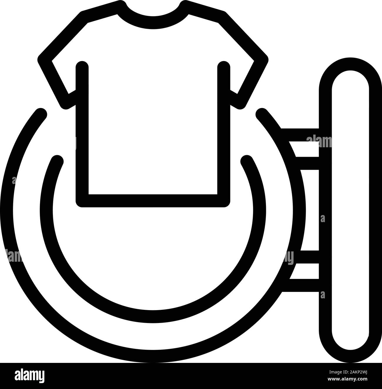 Clean shirt from washing machine icon, outline style Stock Vector Image ...