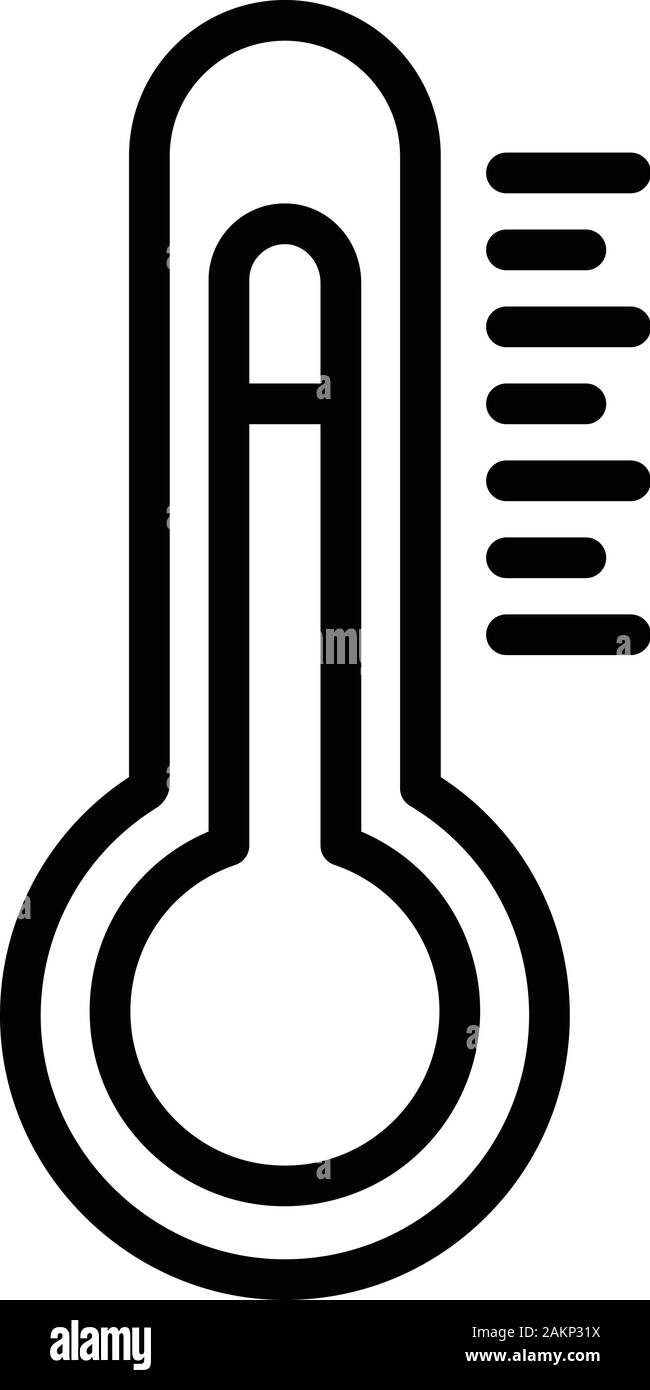 Thermometer icon, outline style Stock Vector Image & Art - Alamy