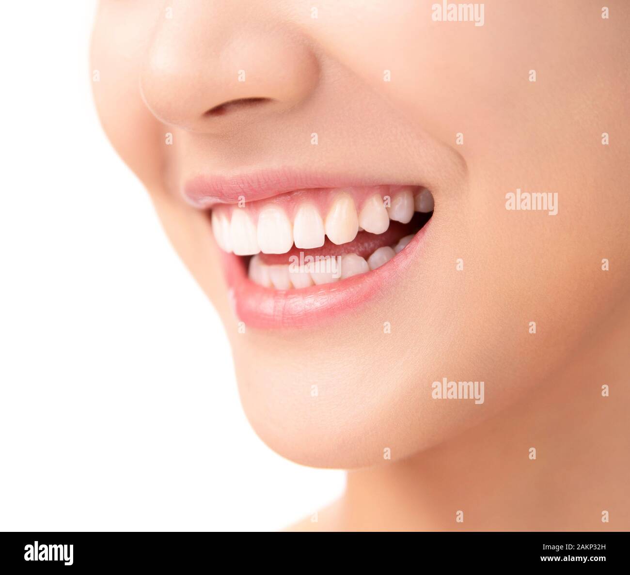 The young woman's teeth close-up Stock Photo - Alamy