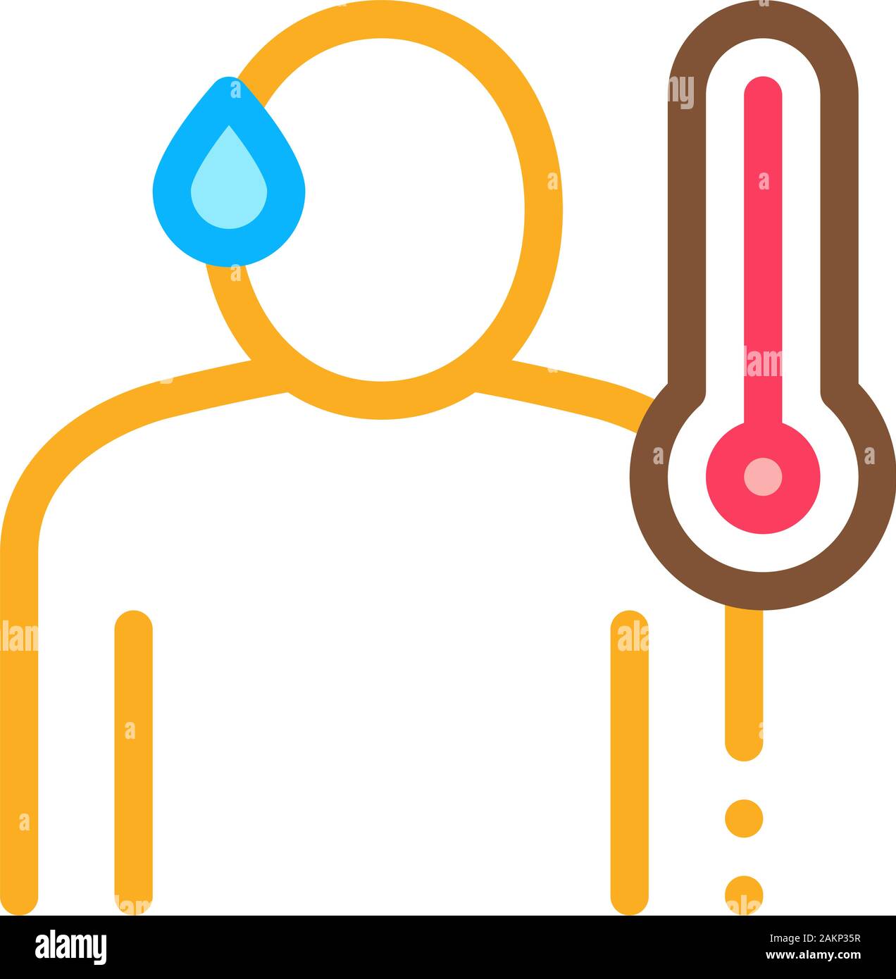 Body Temperature Icon Vector Outline Illustration Stock Vector Image ...