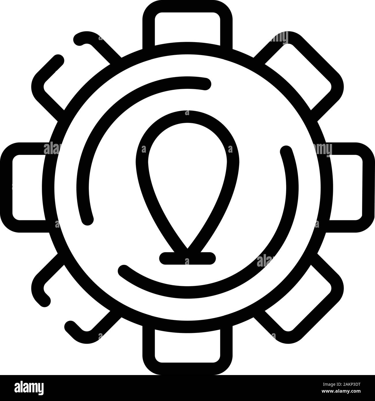 Gear shop location icon, outline style Stock Vector Image & Art - Alamy
