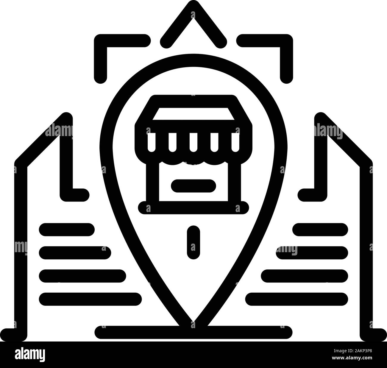 Street shop location icon, outline style Stock Vector Image & Art - Alamy