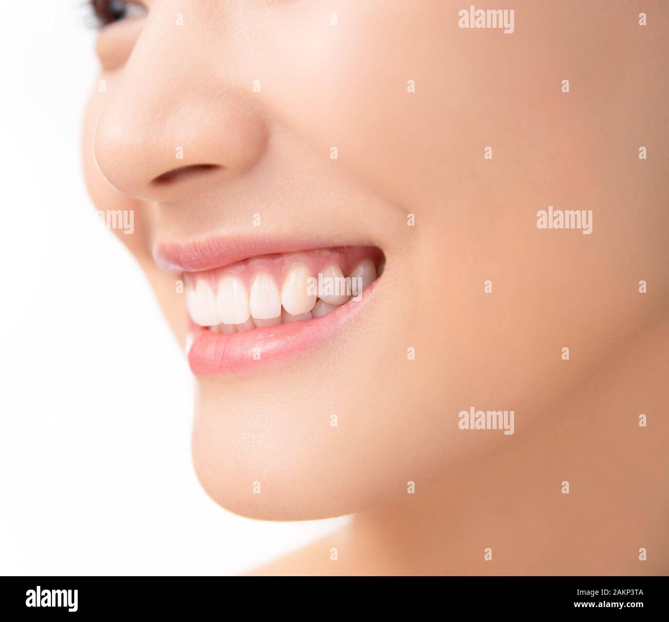 The young woman's teeth close-up Stock Photo - Alamy