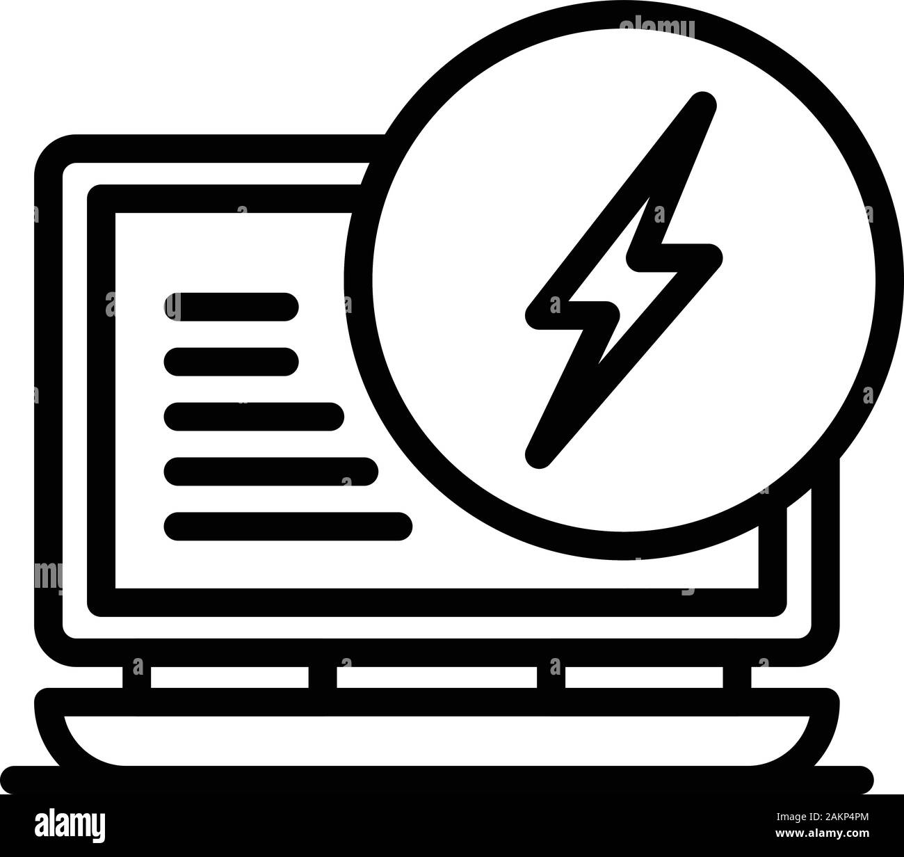 Laptop energy icon, outline style Stock Vector Image & Art - Alamy