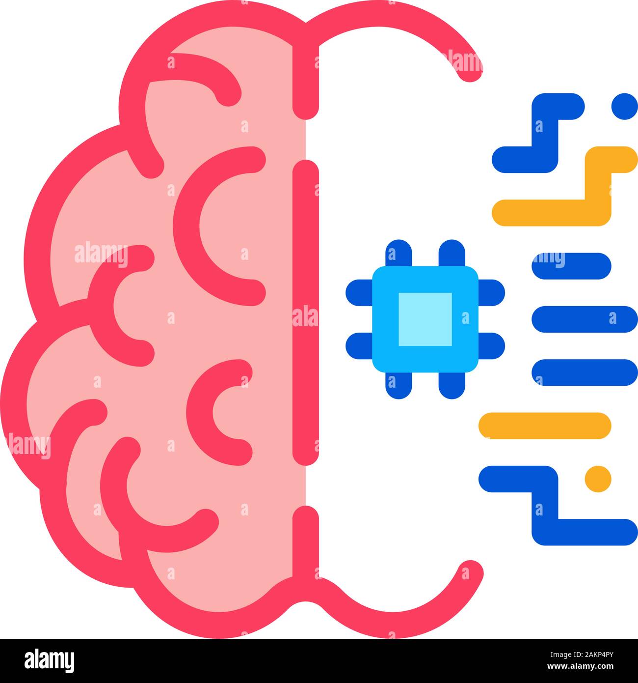 Ai Brain Chip Icon Vector Outline Illustration Stock Vector Image & Art ...