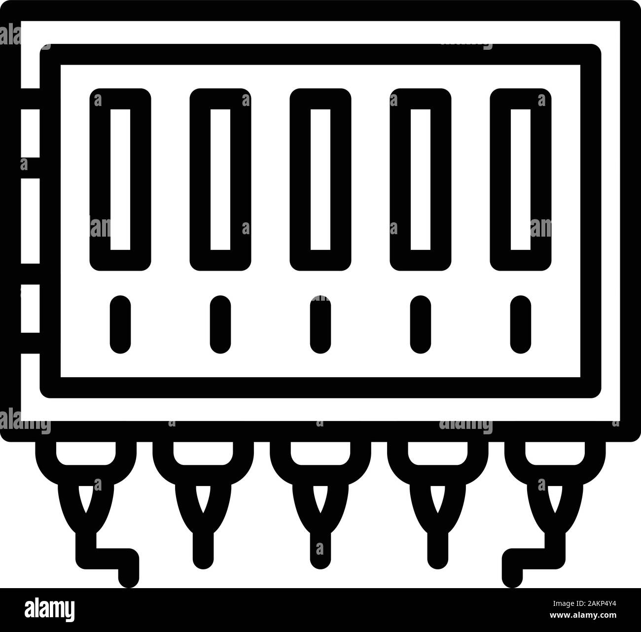 Electric circuit box icon, outline style Stock Vector Image & Art - Alamy