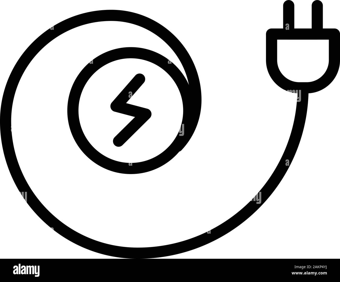 Electric cable plug icon, outline style Stock Vector Image & Art - Alamy