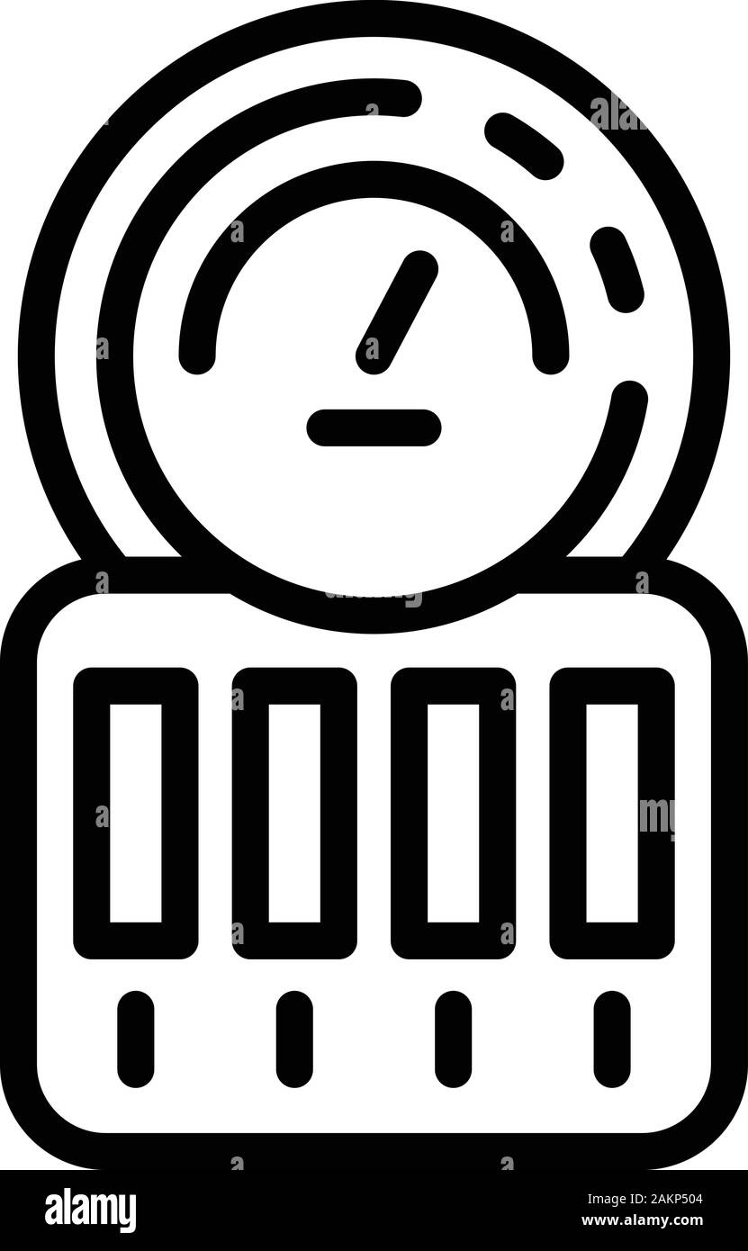 Electric counter icon, outline style Stock Vector Image & Art - Alamy