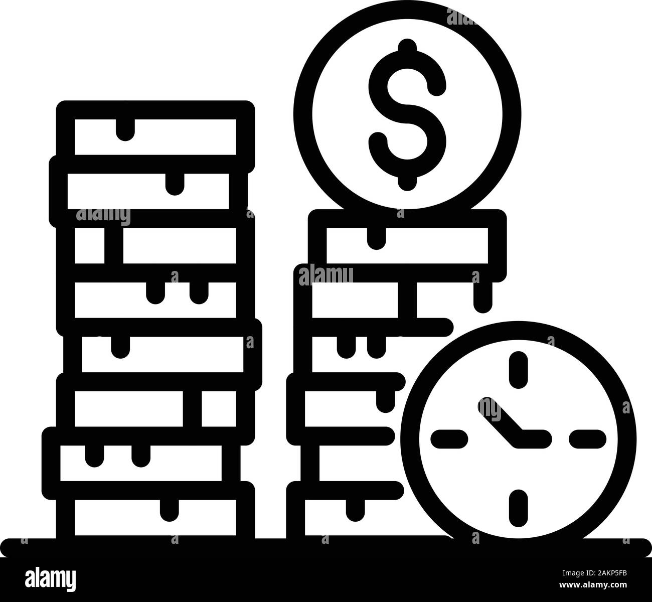 Money bag stack coins dollar Black and White Stock Photos & Images - Alamy