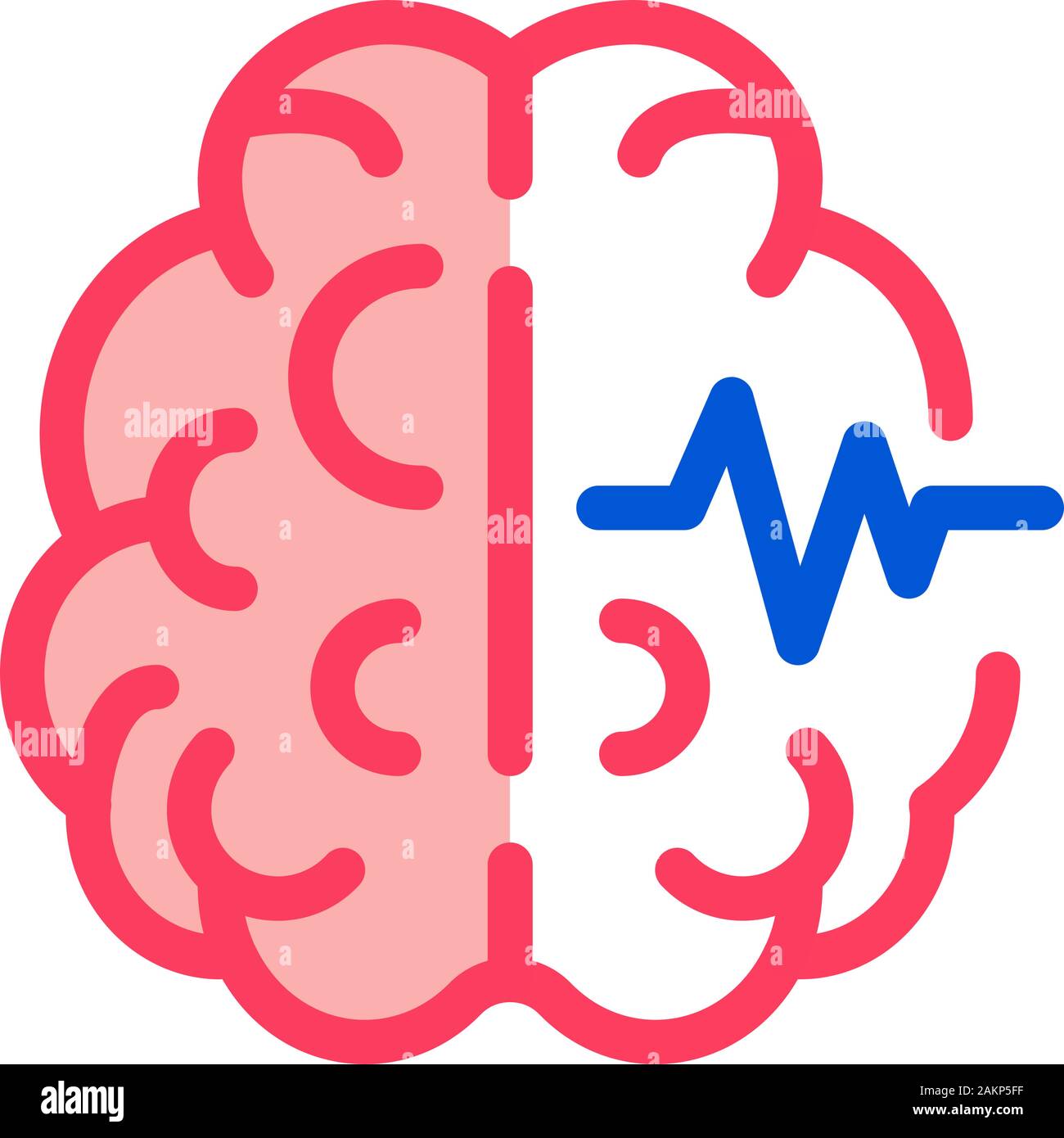 Brain Impulse Icon Vector Outline Illustration Stock Vector Image & Art ...