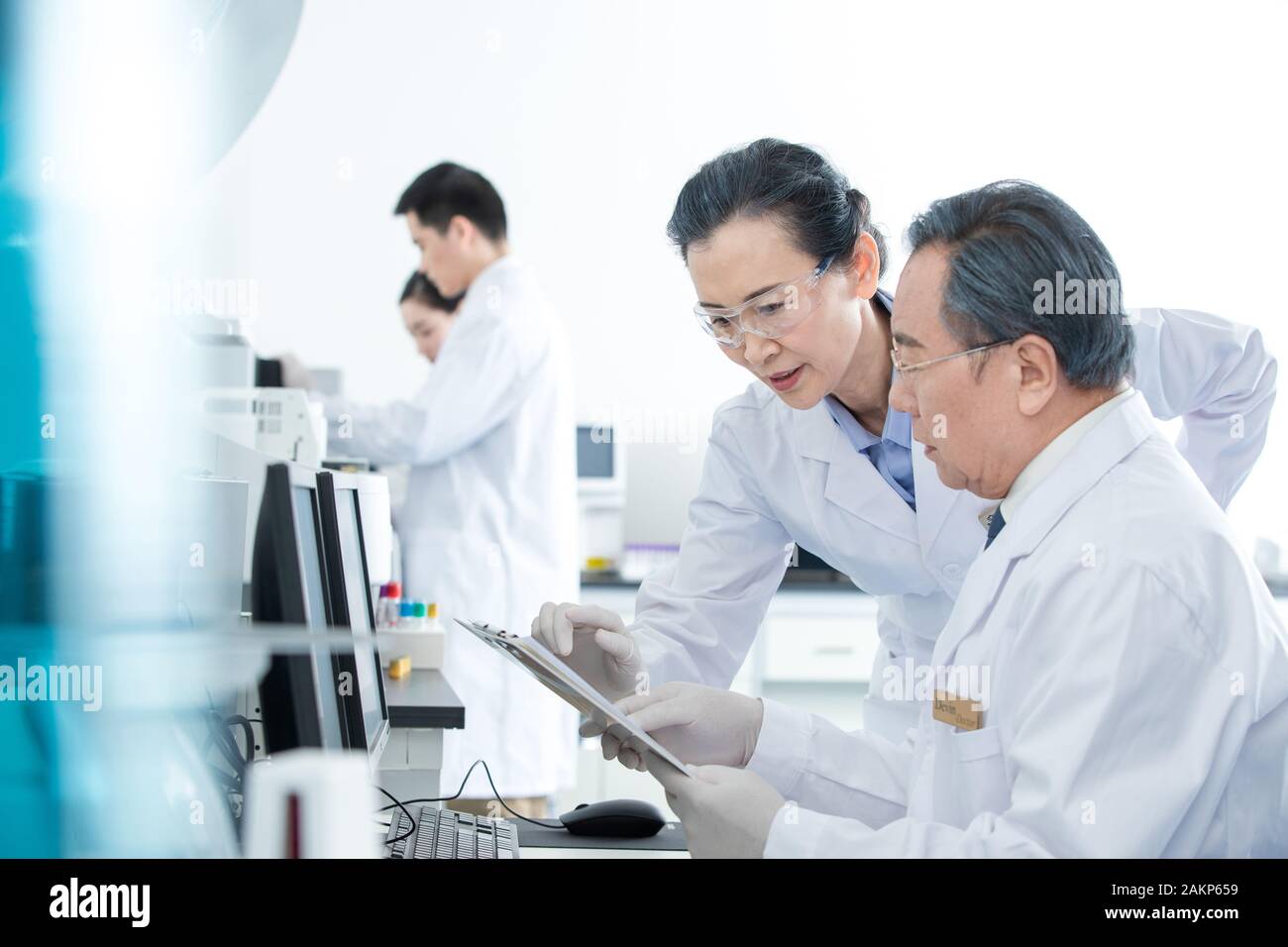 Medical experts to do research and analysis Stock Photo - Alamy