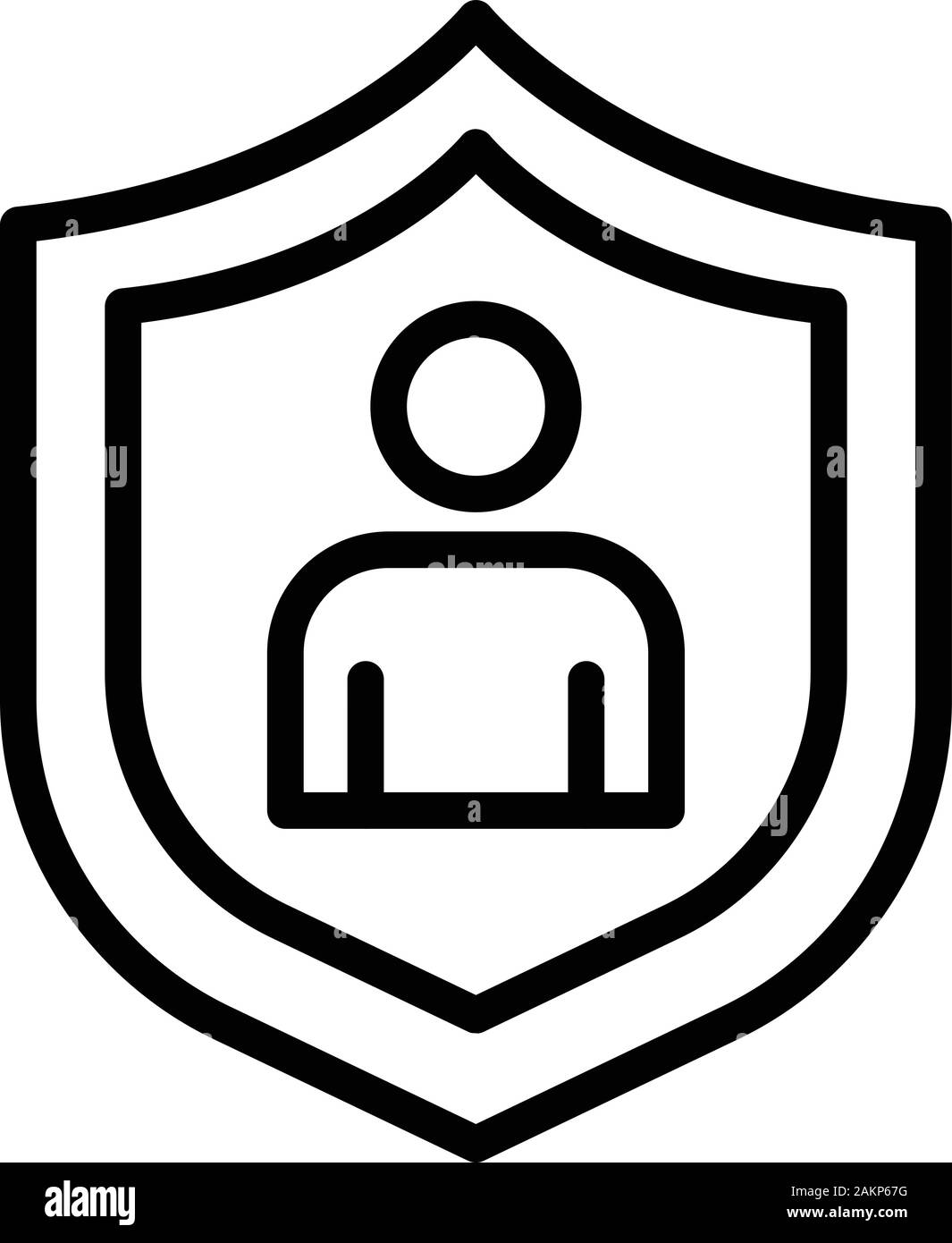 Man insurance icon, outline style Stock Vector Image & Art - Alamy