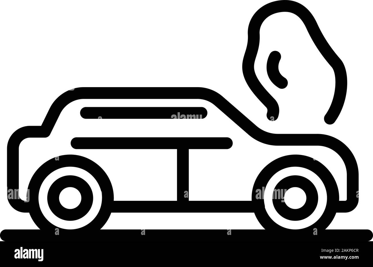 Broken down car smoke Stock Vector Images - Alamy