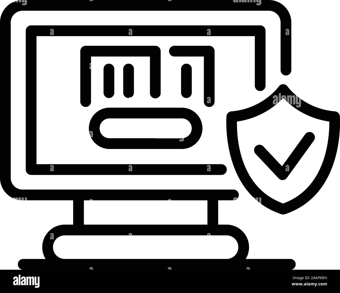 Computer insurance icon, outline style Stock Vector Image & Art - Alamy