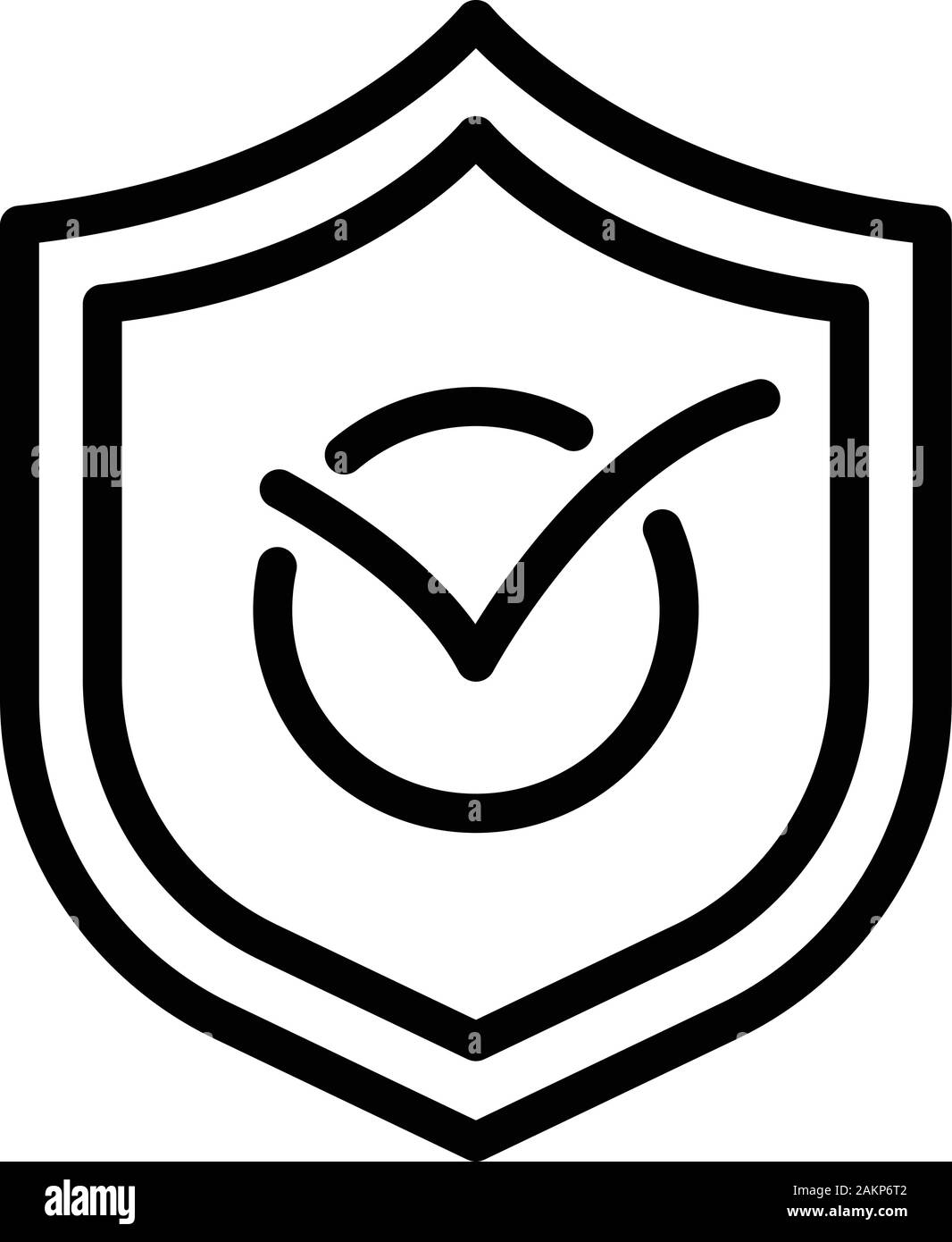 Approved insurance protection icon, outline style Stock Vector Image ...