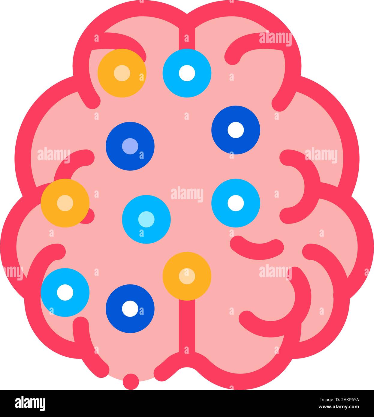Brain Points Icon Vector Outline Illustration Stock Vector Image & Art ...