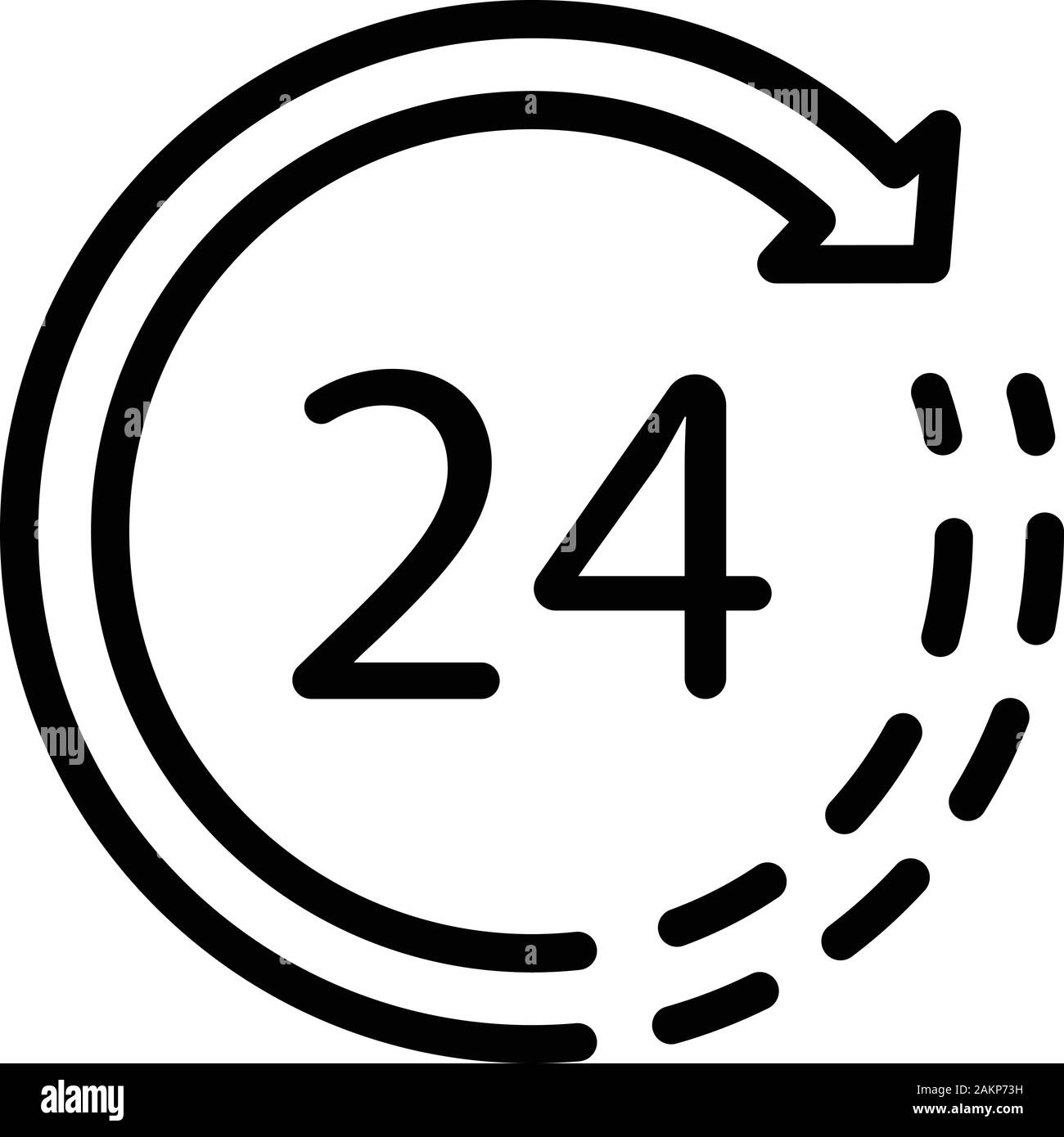 24 hours insurance icon, outline style Stock Vector Image & Art - Alamy
