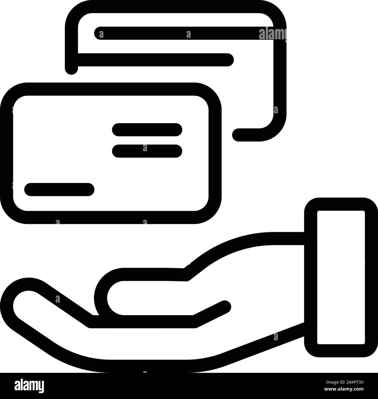 Credit card protection icon, outline style Stock Vector Image & Art - Alamy