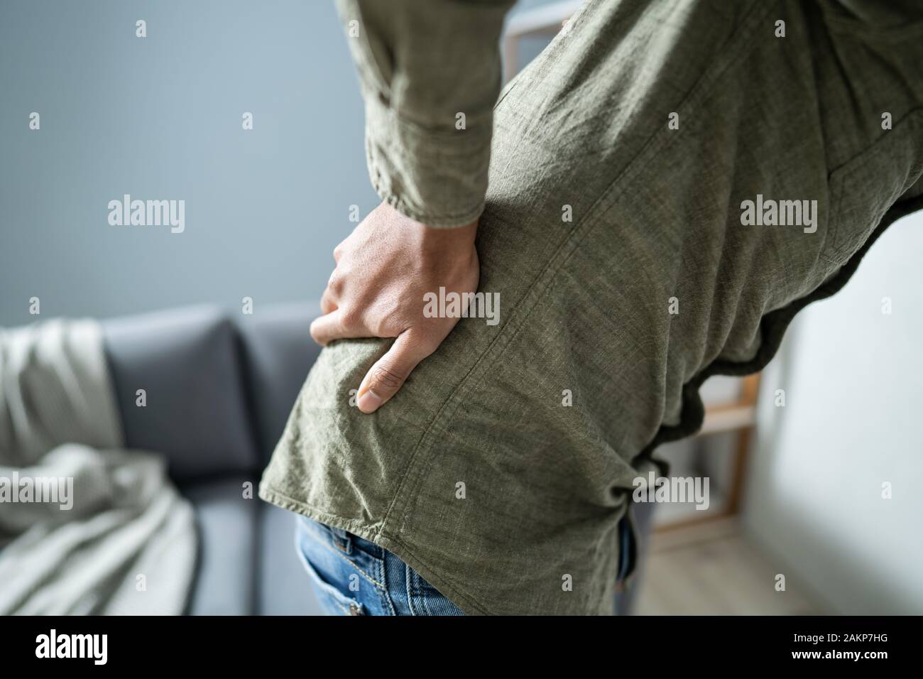 Black man backache hi-res stock photography and images - Alamy