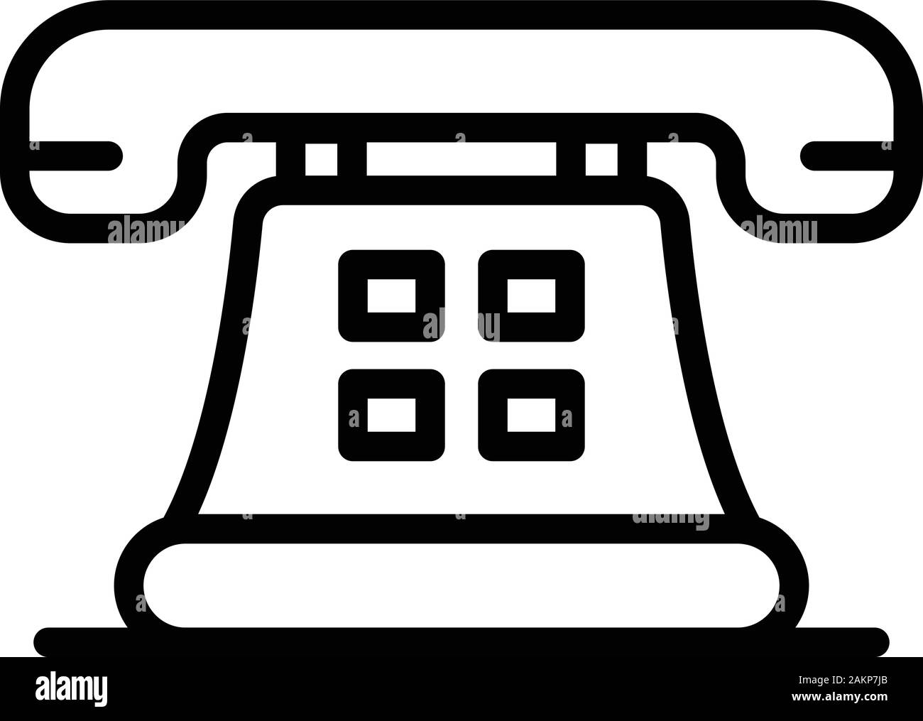 Retro telephone icon, outline style Stock Vector Image & Art - Alamy