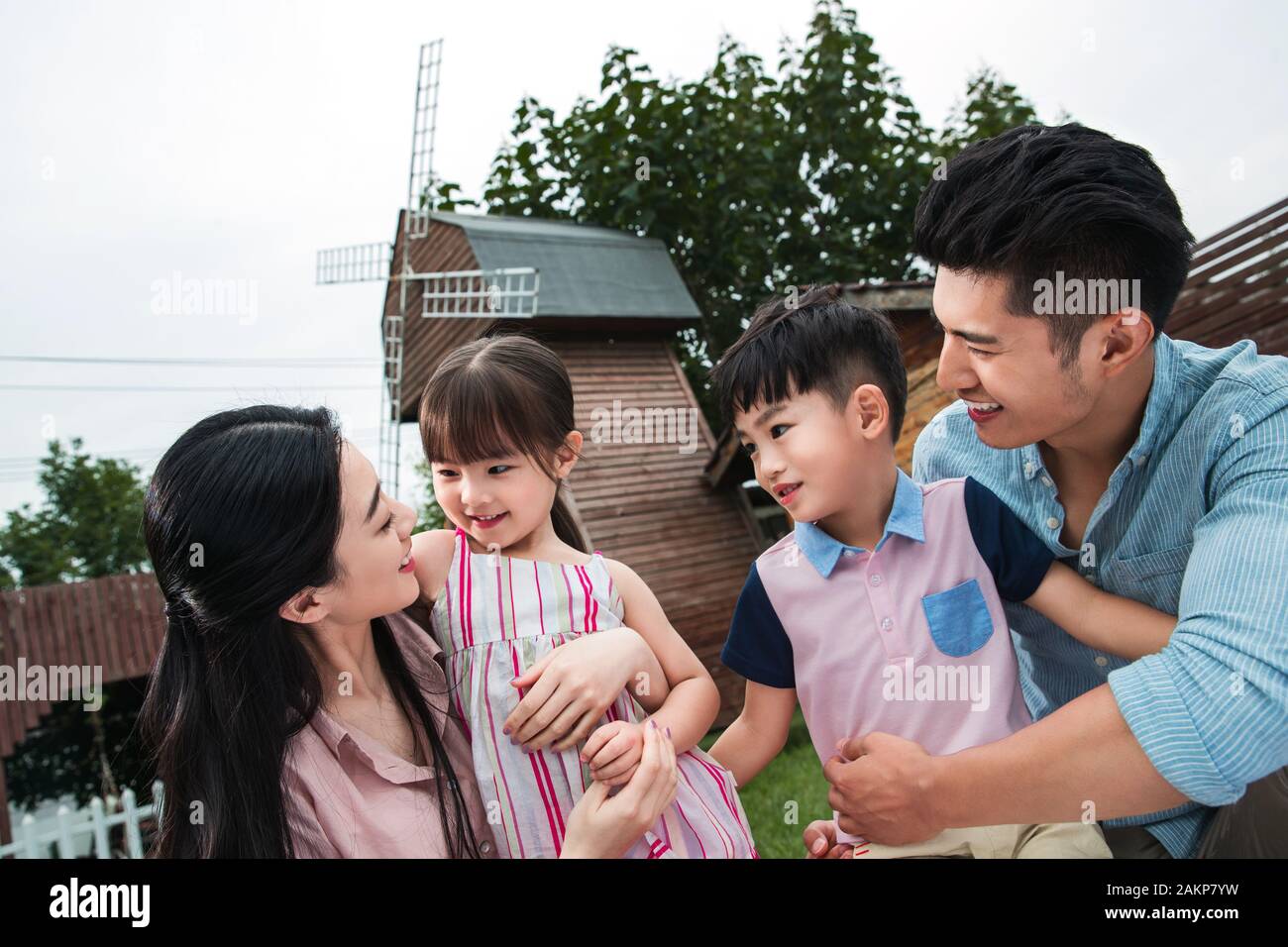 A happy family Stock Photo - Alamy