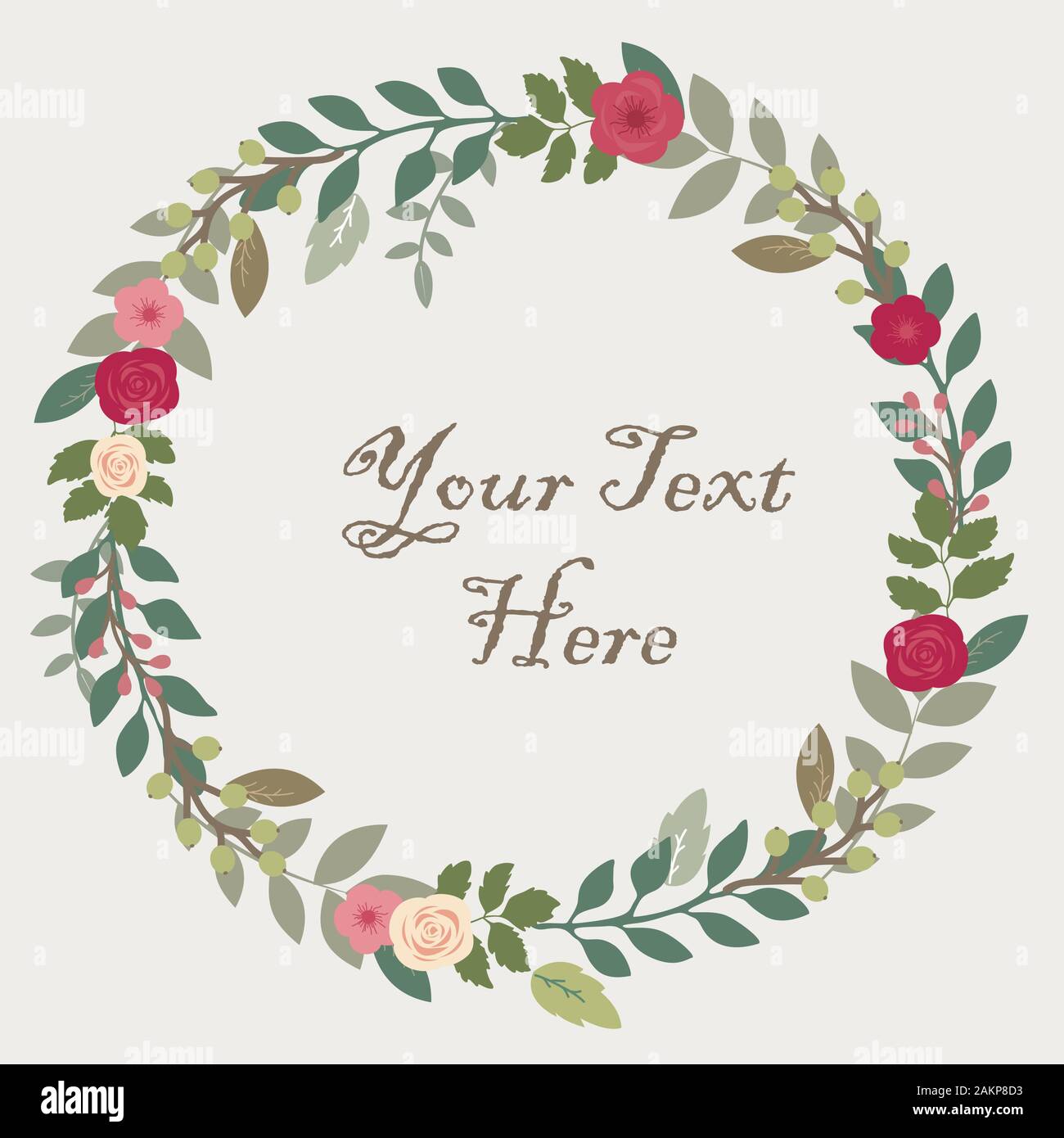 Floral concept of circle frame Stock Vector Image & Art - Alamy