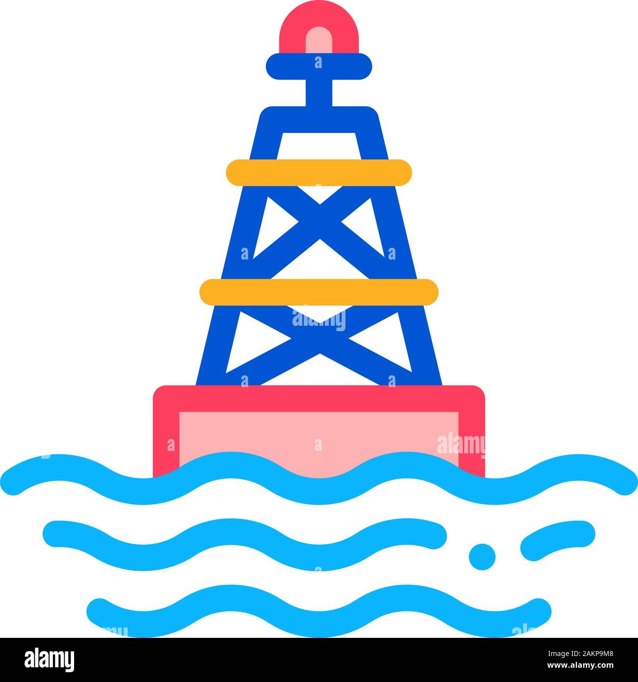 Sea Light Buoy Icon Vector Outline Illustration Stock Vector Image ...