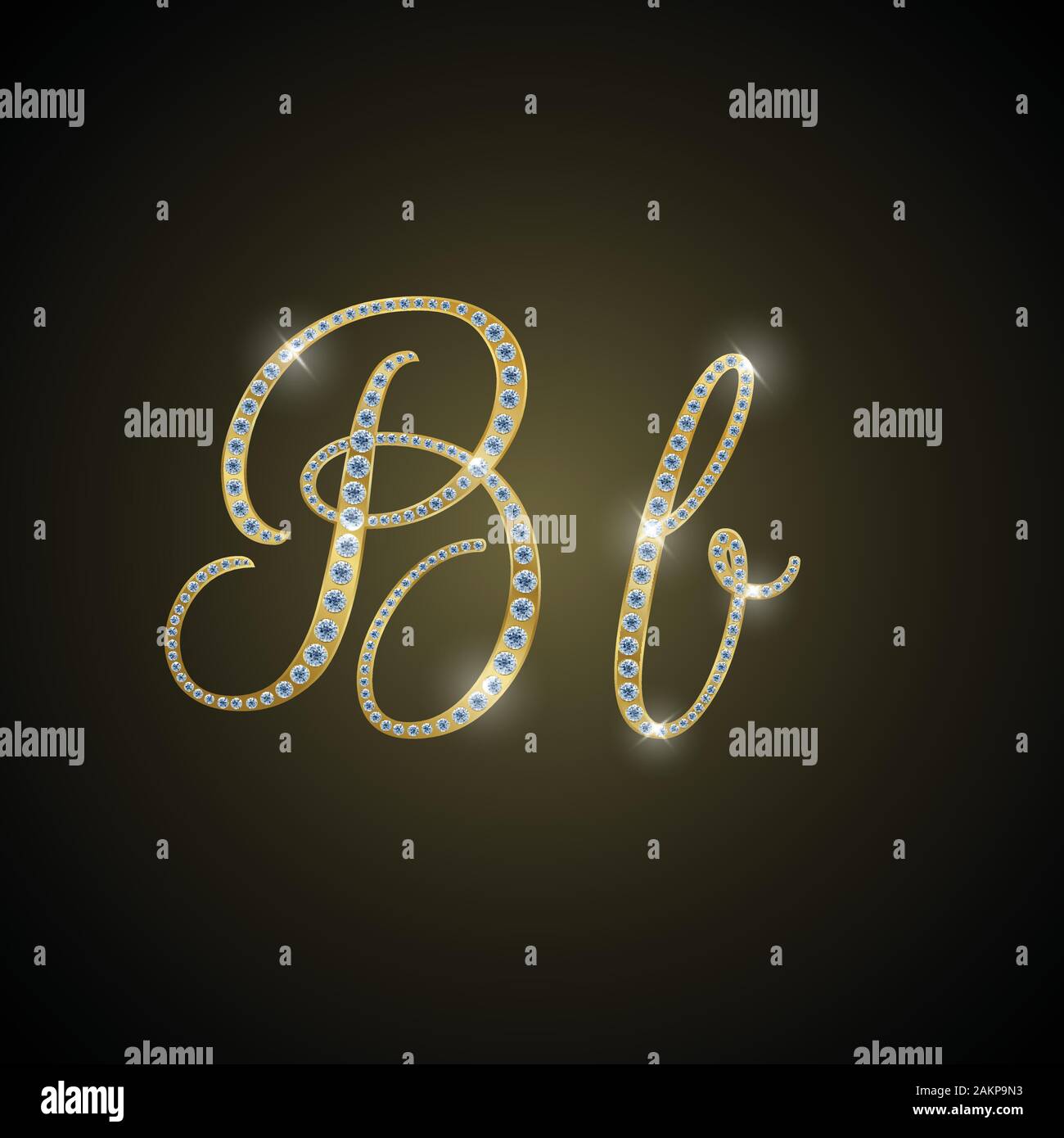 Alphabet B In Diamond