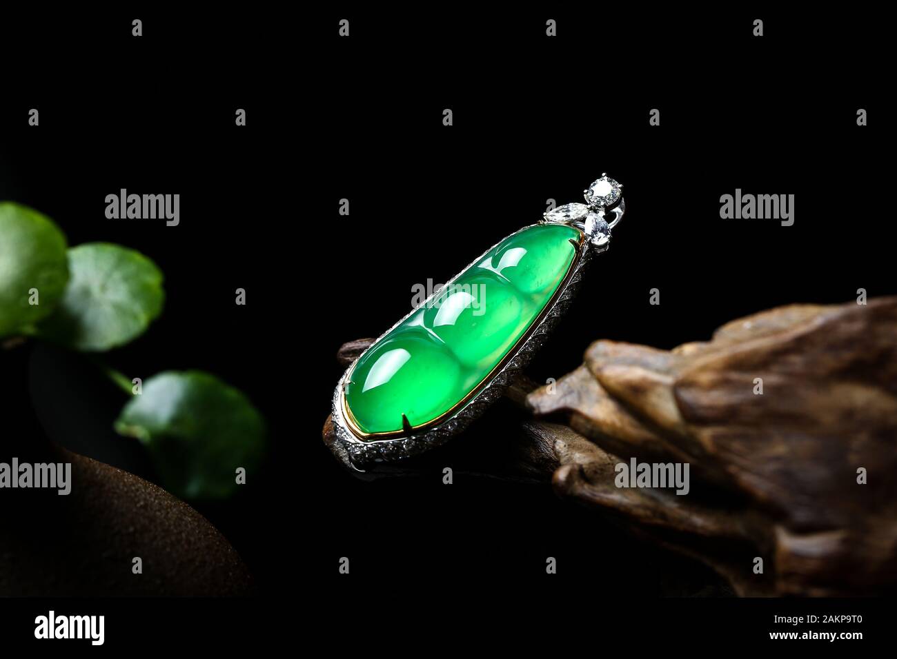 Imperial green jadeite jade pendant Stock Photo - Alamy