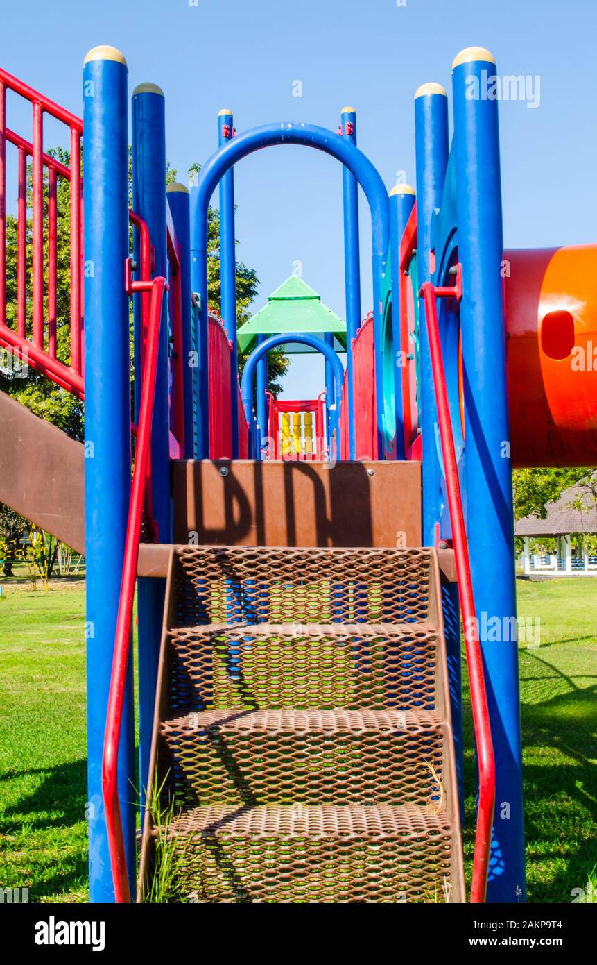 ladder for entrance the playground in park Stock Photo - Alamy
