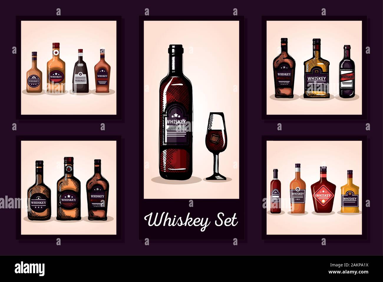 Distillery bottles Stock Vector Images - Alamy
