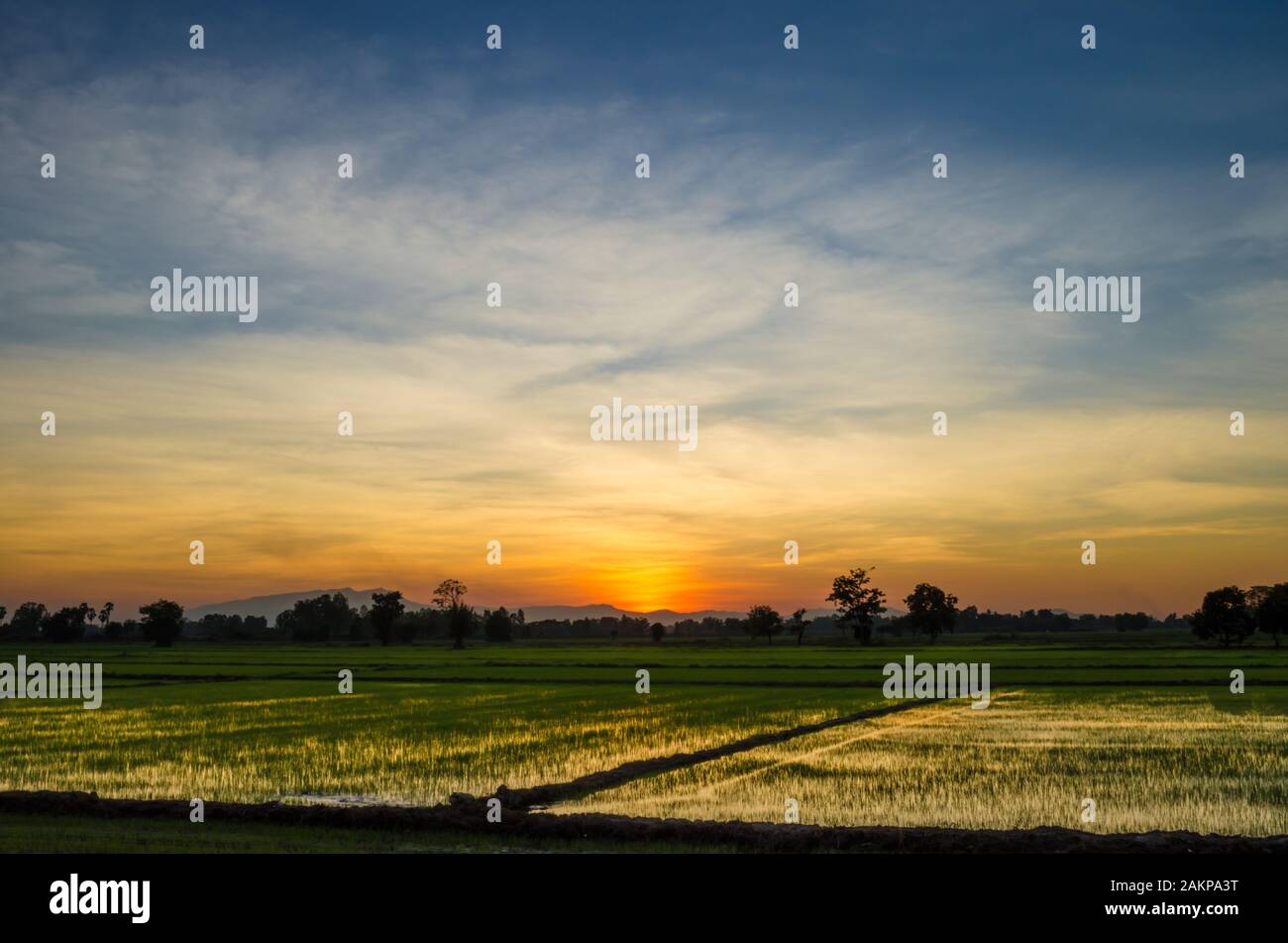 Sunset at rural area hi-res stock photography and images - Alamy