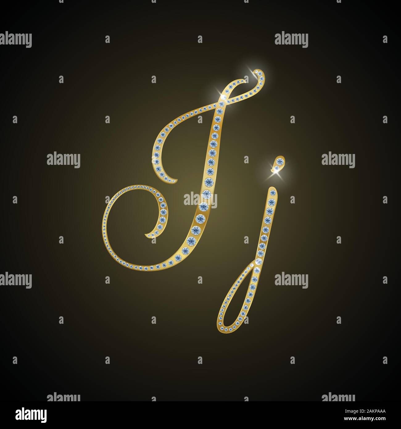Shiny alphabet "J" of gold and diamond Stock Vector Image & Art - Alamy