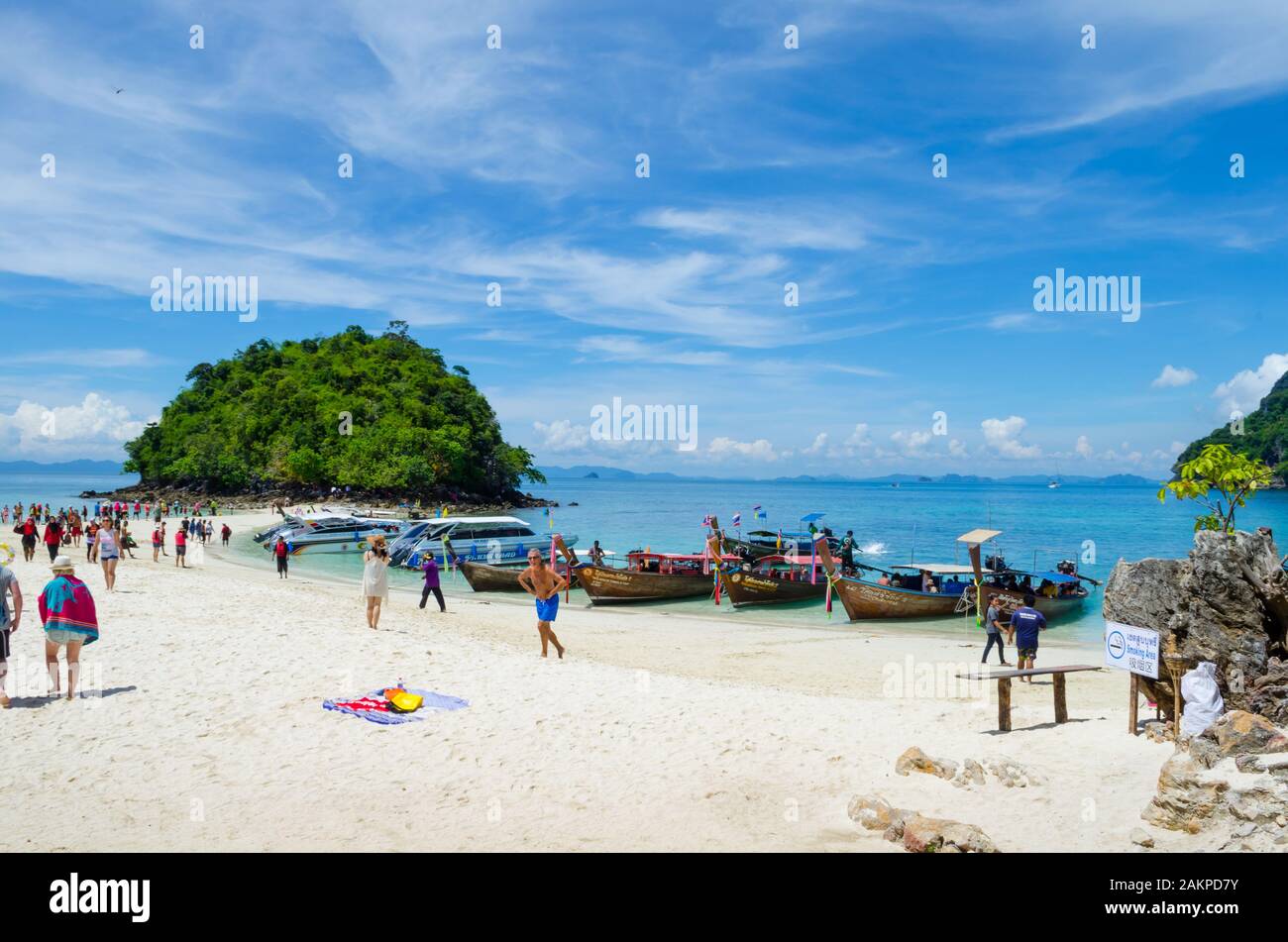 traveler on beach at Tub island,Krabi, Thailand Stock Photo - Alamy