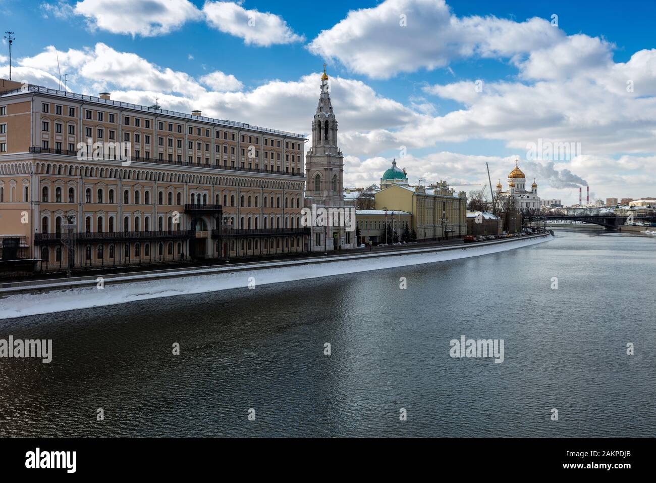 Russia Moscow river scenery Stock Photo - Alamy